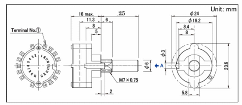 Dual 2-Knife Position Switch Position-switch ALPHA Silver-plated ...