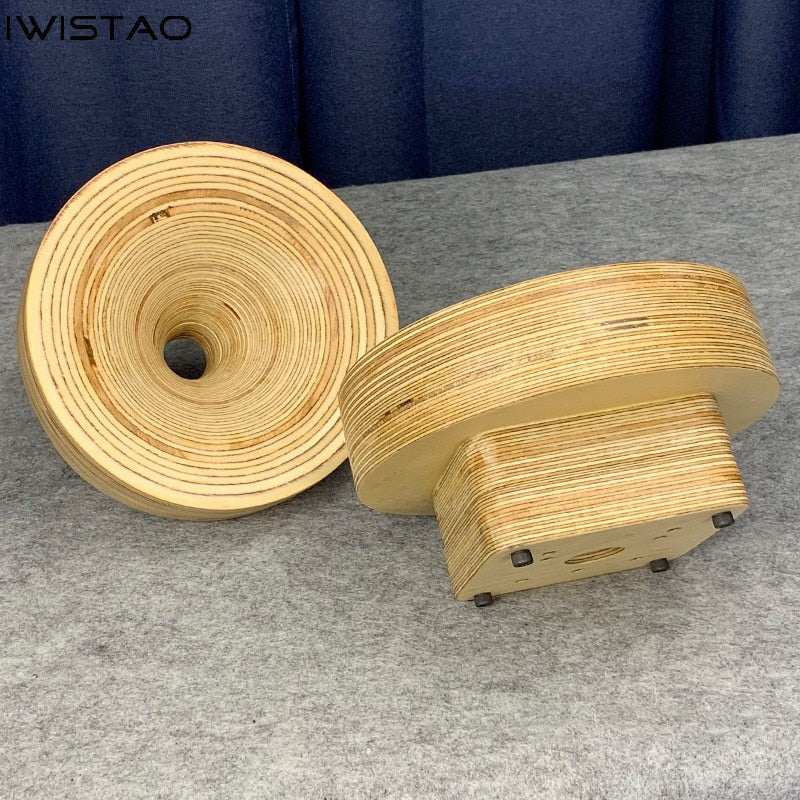 IWISTAO 2 Inch Throat Speaker Horn Circle Horn Index 1 Pair Solid Wood ...
