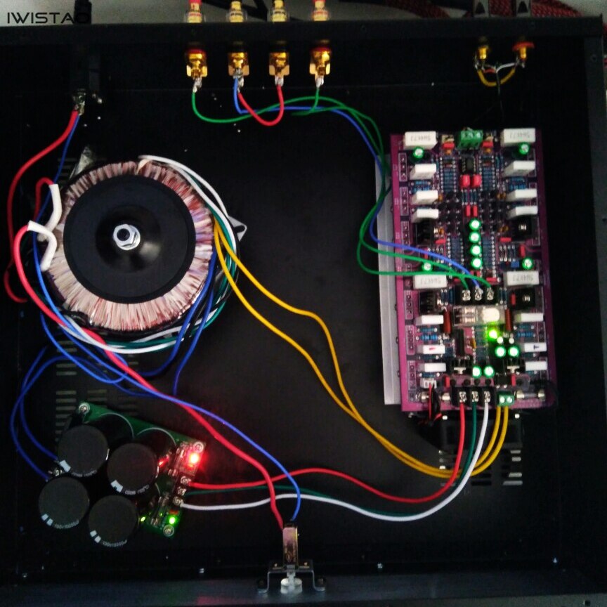 IWISTAO 2X300W HIFI Stereo Discrete Component Power Amplifier Finished ...