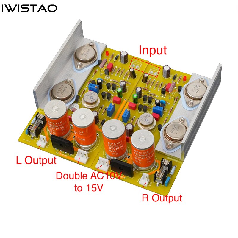 IWISTAO Germanium Transistors Power Amplifier Finished Board 15WX2 Vac ...