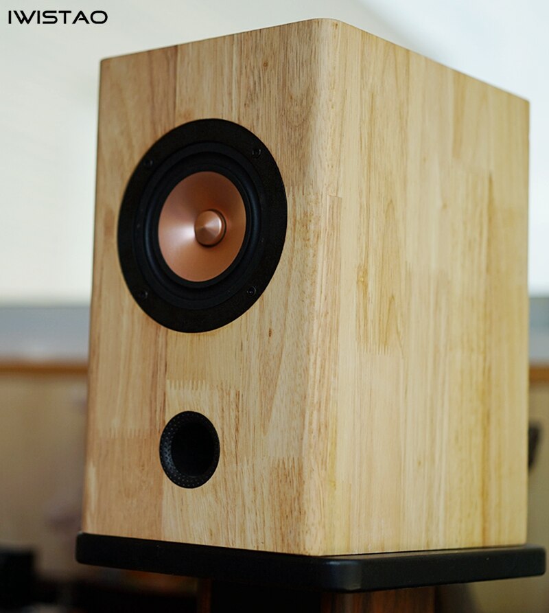 IWISTAO HIFI 4 Inch Finished Speaker Solid Wood Cabinet 1 Pair Inverte ...