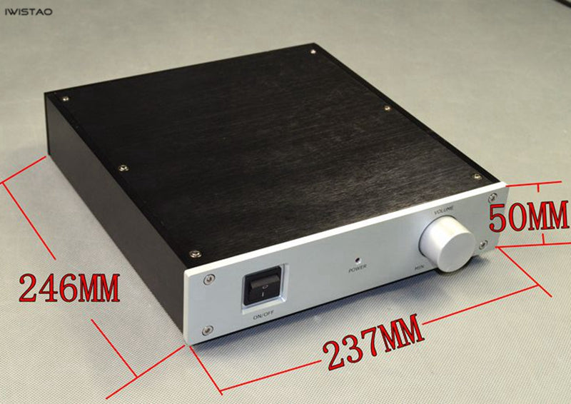 IWISTAO Preamplifier Chassis Silver Panel Black Casing Pure Aluminum ...