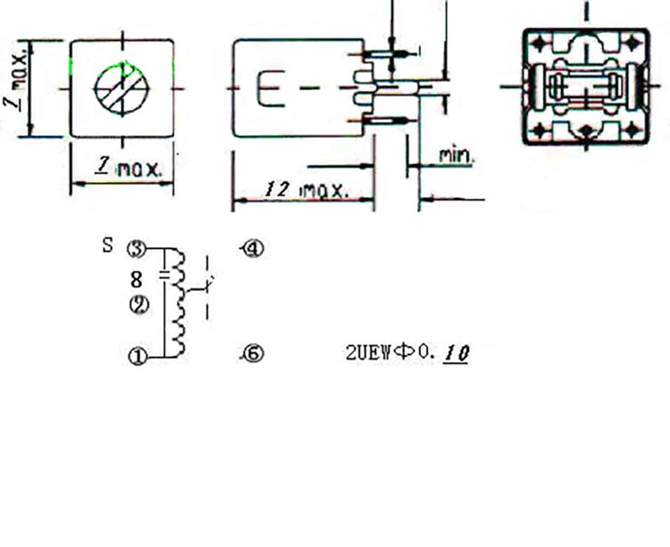 IWISTAO Radio FM Intermediate Frequency Transformer 7x7x12mm FM ...
