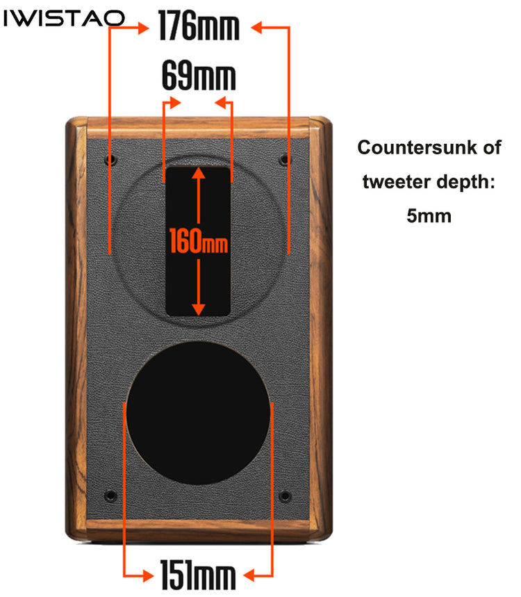IWISTAO 2 Way 8 inches Speaker Empty Cabinet Passive Speaker Enclosure ...