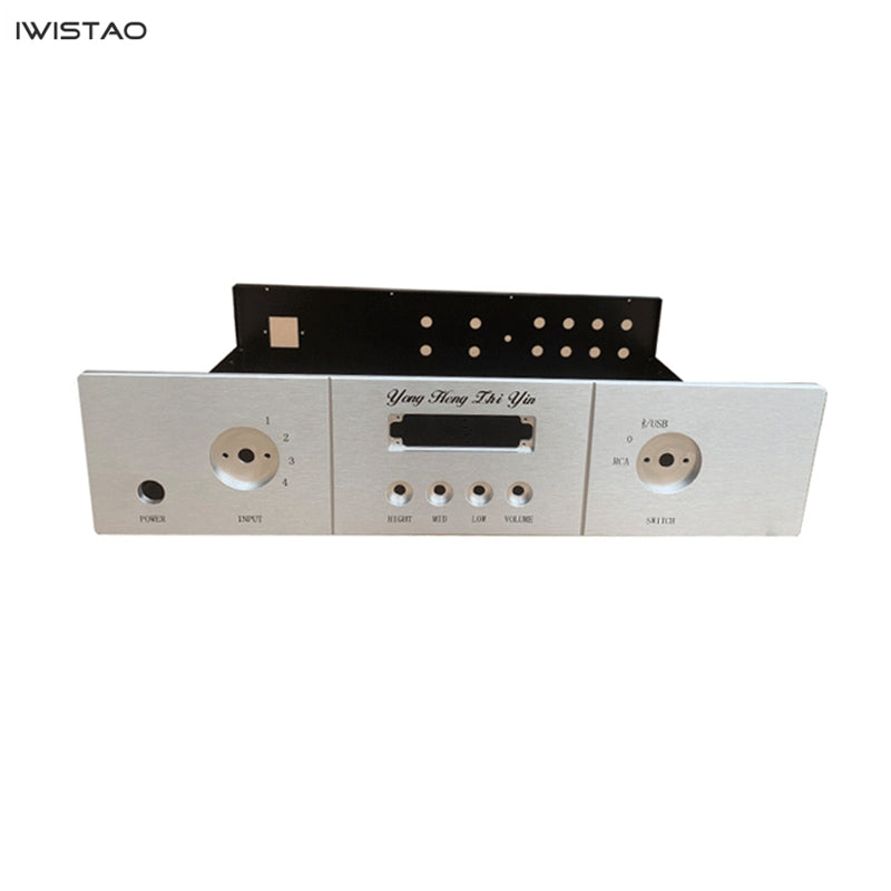 Power Amplifier Chassis Whole Metal Black Silver Front Panel 430*100*3 ...