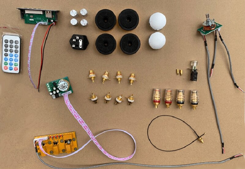 Power Amplifier Chassis Whole Metal Black Silver Front Panel 430*100*3 ...