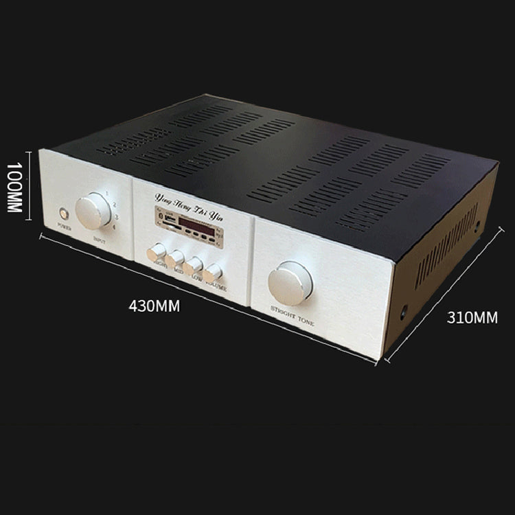 Power Amplifier Chassis Whole Metal Black Silver Front Panel 430*100*3 ...