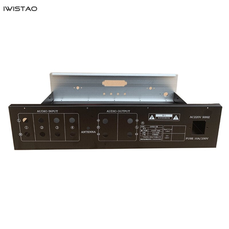 Power Amplifier Chassis Whole Metal Black Silver Front Panel 430*100*3 ...