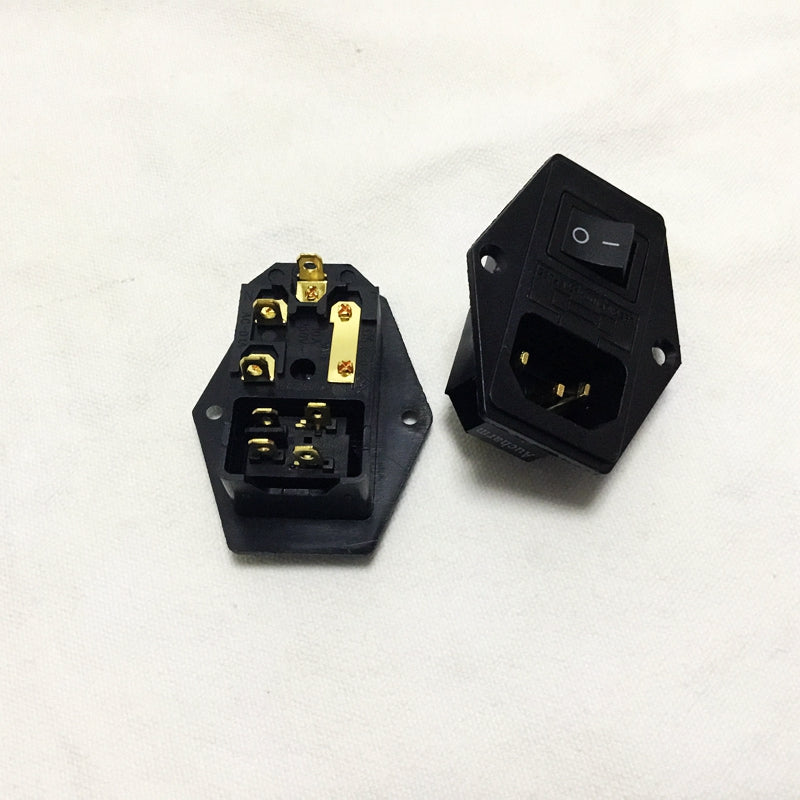 AC Power Socket 10A250V Archarm 4N Pure Copper Gold-plated Terminals ...