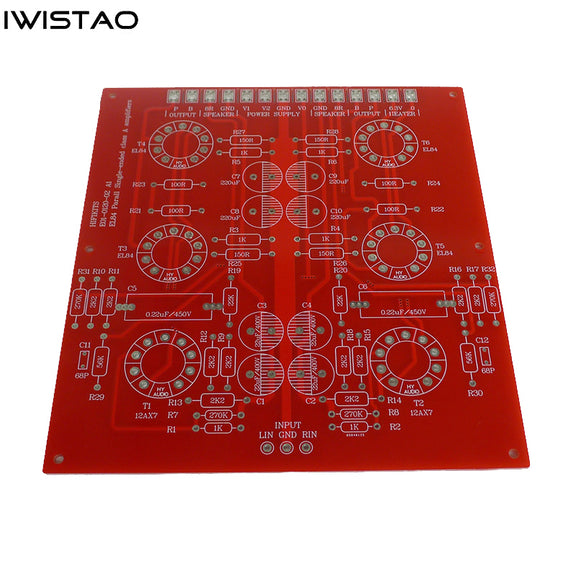 IWISTAO EL84 Parallel Single-ended Power Amplifier Empty PCB Amplifier ...