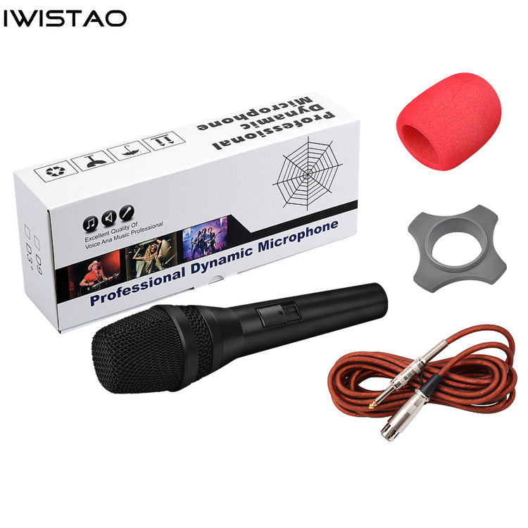 Professional Home KTV Wired Microphone Moving Coil Metal Shell for Sta ...