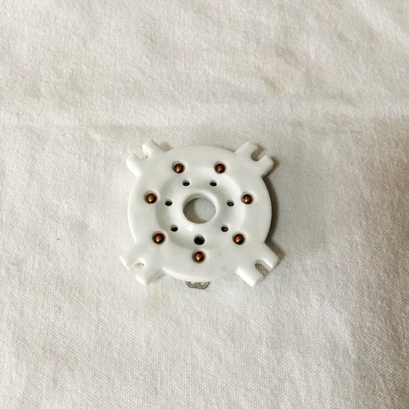7-pin Tube Socket Silver-plated Pins Ceramic Flat Base for Tube Amp ...