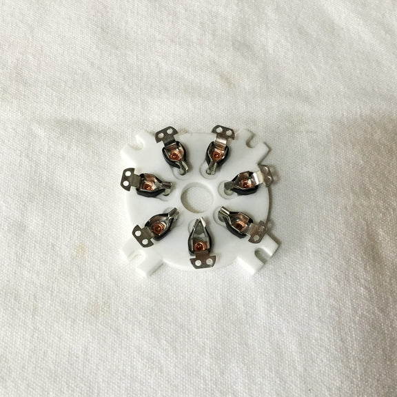 7-pin Tube Socket Silver-plated Pins Ceramic Flat Base for Tube Amp ...